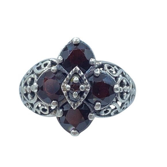 Pranda | Jewelry | Pranda Sterling Silver 925 Garnet Ring Size 575 ...